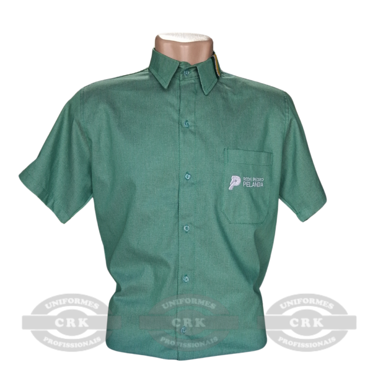 Camisa Social Verde com Identidade Corporativa para Equipes de Campo ...