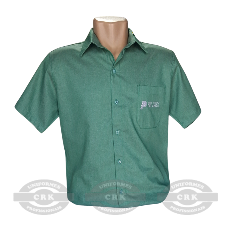 Camisa Social Verde com Identidade Corporativa para Equipes de Campo ...