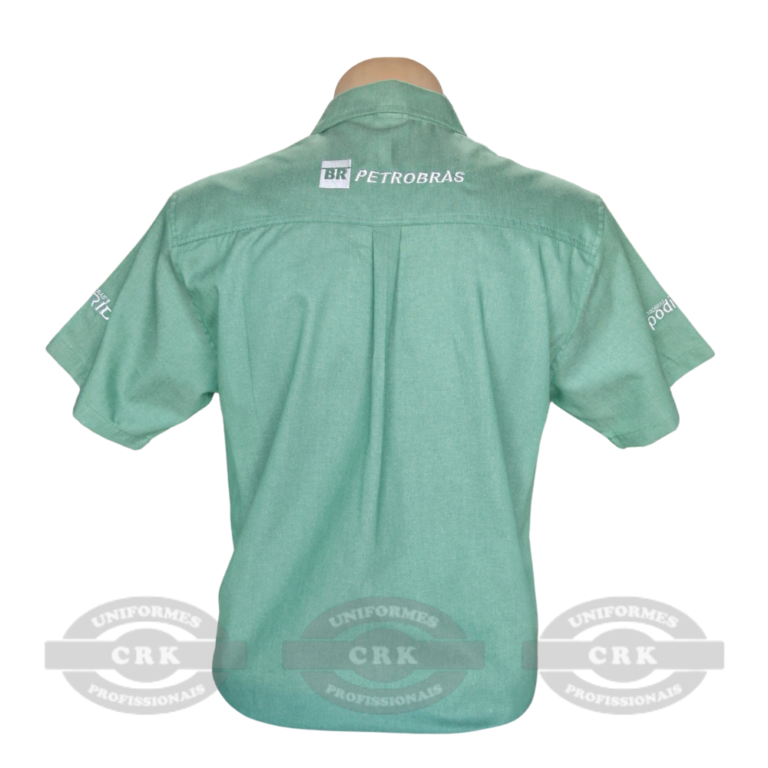 Camisa Social Verde com Identidade Corporativa para Equipes de Campo ...